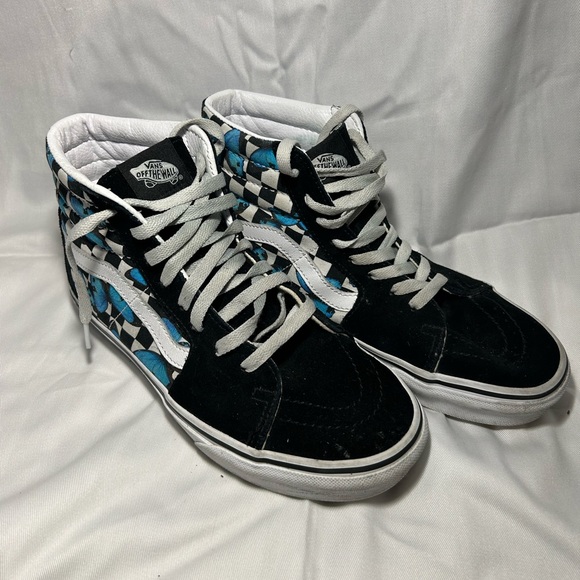 Vans | Shoes | High Top Butterfly Checkered Vans Shoes | Poshmark